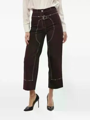 Stella McCartney Contrast Stitch Belted Trousers