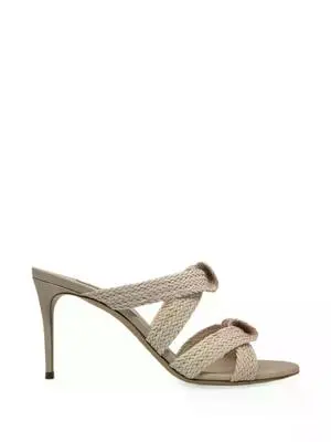 Casadei Julia Mariposa Woven Knotted Sandals