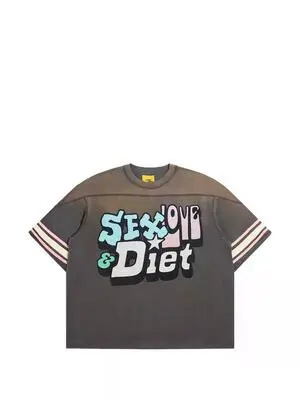 DIET STARTS MONDAY Faded Graphic-print T-shirt - Grey