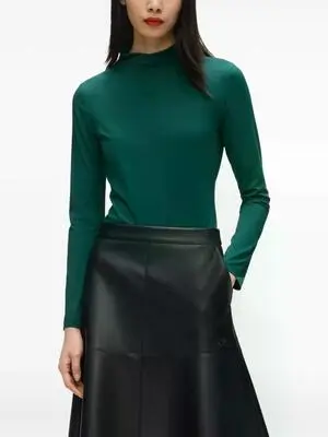 Karl Lagerfeld Mock Neck Long Sleeve Top