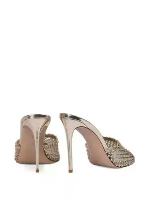 LE SILLA Crystal-embellished Pointed-toe Sandals