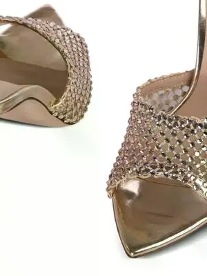 LE SILLA Crystal-embellished Pointed-toe Sandals
