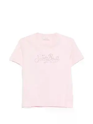 MC2 SAINT BARTH Rhinestone Logo T-shirt
