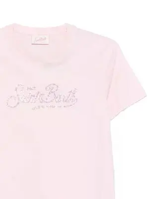 MC2 SAINT BARTH Rhinestone Logo T-shirt