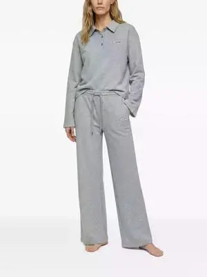 Karl Lagerfeld Rhinestone Embellished Wide Leg Lounge Pants