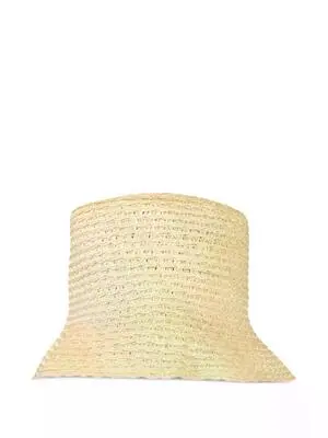 Eleventy Woven Straw Bucket Hat - Neutrals