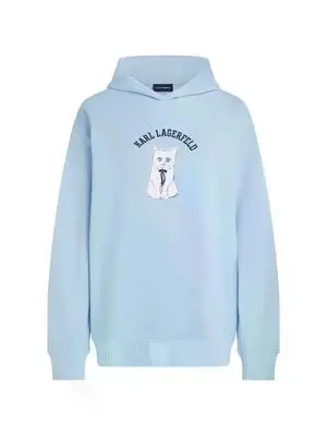 Karl Lagerfeld Ikon Choupette Hoodie - Blue