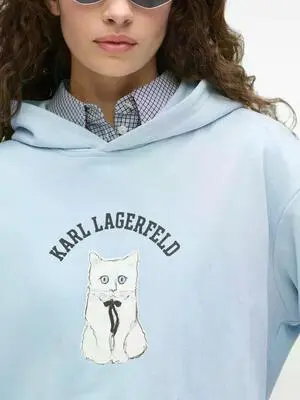 Karl Lagerfeld Ikon Choupette Sketch Hoodie - Blue