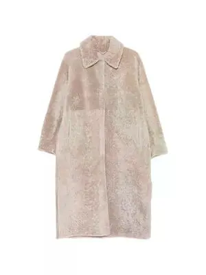 MANZONI 24 Shearling Finish Collared Coat