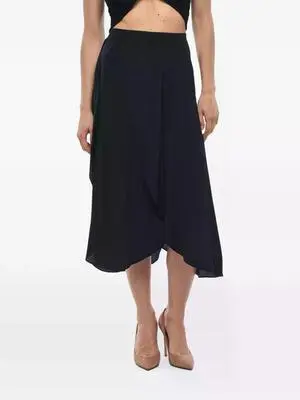 Stella McCartney Flared Silk-crepe Midi Skirt