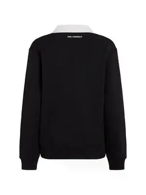 Karl Lagerfeld V-neck Sweatshirt With Logo Patch