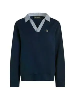 Karl Lagerfeld Ikon V-neck Sweatshirt - Blue