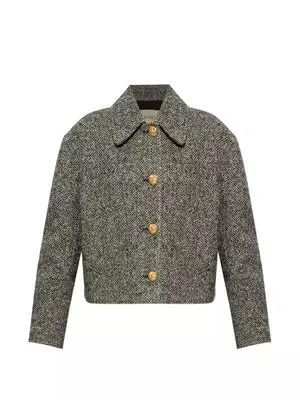 Valentino Garavani Herringbone-pattern Cropped Jacket