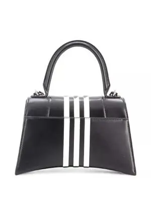 Balenciaga X Adidas Hourglass Top Handle Bag Leather Small Satchel