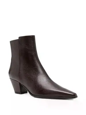 Roberto Festa Milia Point-toe Leather Ankle Boots - Brown