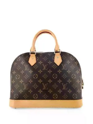 LOUIS VUITTON Alma Handbag Monogram Canvas Pm Satchel - Brown