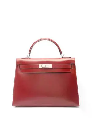 Hermès 2001 Box Calf Kelly Retourne 32 Satchel - Red