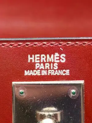 Hermès 2001 Box Calf Kelly Retourne 32 Satchel - Red