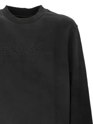 BOSS Relaxed-fit Sweatshirt In Cotton Terry With Embroidered-logo