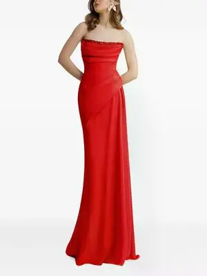 GEMY MAALOUF Embellished Strapless Gown