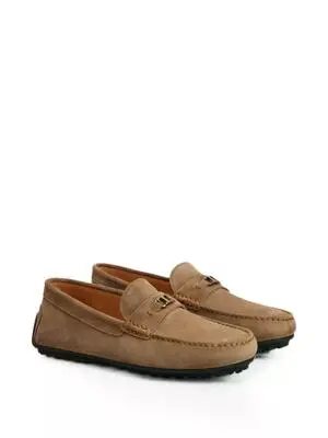 TOD'S City Gommino Loafers In Calfskin Suede - Brown
