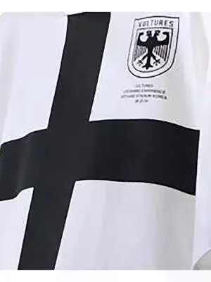 KANYE WEST Vultures Korea Cross-print T-shirt