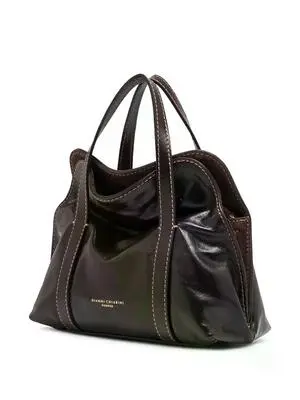 GIANNI CHIARINI Marghe Medium Contrast-stitch Leather Tote Bag