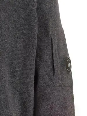 C.P. COMPANY Lens Detail Quarter-zip Sweater