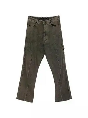 Masnada Acid Wash Frayed Hem Jeans