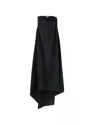 LAMRONS Sleeveless Asymmetrical Dress With Knot Detail