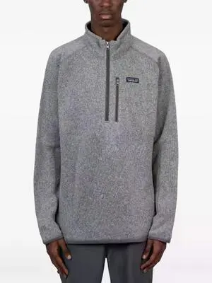 Patagonia Quarter-zip Logo Patch Sweater - Grey
