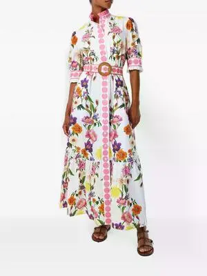 Borgo De Nor Floral-print Cotton Maxi Dress