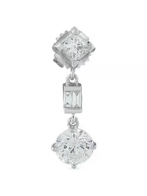 LB EXCLUSIVE 18k White Gold Diamond Drop Earrings