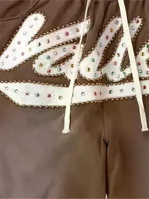 VALE FOREVER Skittle Rhinestone Embellished Shorts - Brown