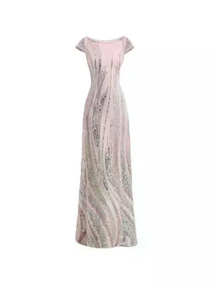 GEMY MAALOUF Beaded Sequin-embellished Dress - Pink