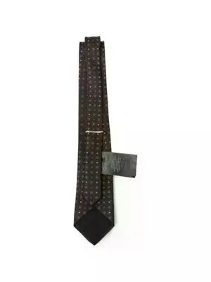 Saint Laurent Jacquard Silk Neck Tie