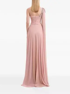 GEMY MAALOUF Embellished Draped Gown