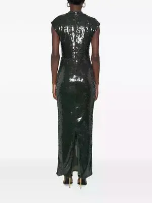 ROTATE BY BIRGER CHRISTENSEN Sequin Embellished Mock Neck Maxi Dress