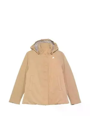K-WAY Marlette Hooded Logo-patch Jacket - Neutrals