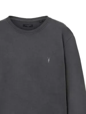 ALLSAINTS Logo Embroidered Crew Neck Sweater - Grey