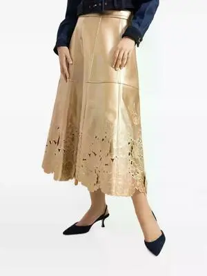 CHRISTY LYNN Bobbi Laser-cut Midi Skirt