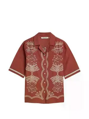 Scotch & Soda Embroidered Short-sleeve Shirt