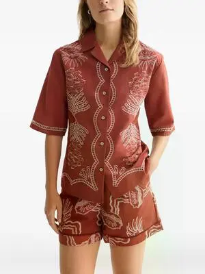 Scotch & Soda Embroidered Short-sleeve Shirt