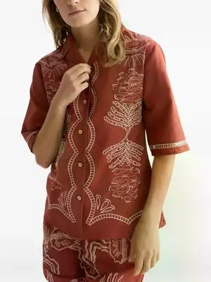 Scotch & Soda Embroidered Short-sleeve Shirt