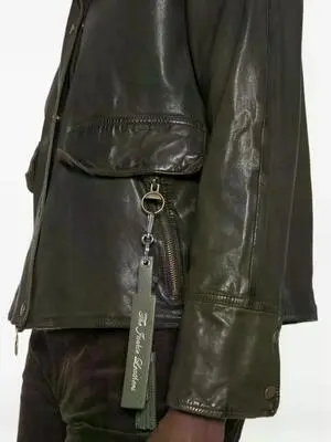 THE JACKIE LEATHERS Leather Zip-up Jacket