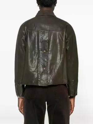 THE JACKIE LEATHERS Leather Zip-up Jacket