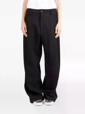 SOCIETE ANONYME Bloom Wide-leg Wool Trousers - Black