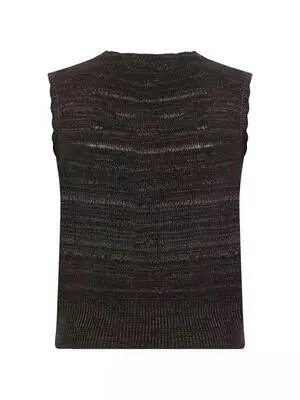 VIVIENNE WESTWOOD Orb Embroidered Distressed Sweater Vest
