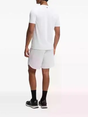 BOSS Active Moisture-wicking T-shirt With Tennis-ball Eming - White
