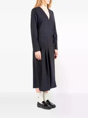 SOCIETE ANONYME Pleated Wrap Midi Dress